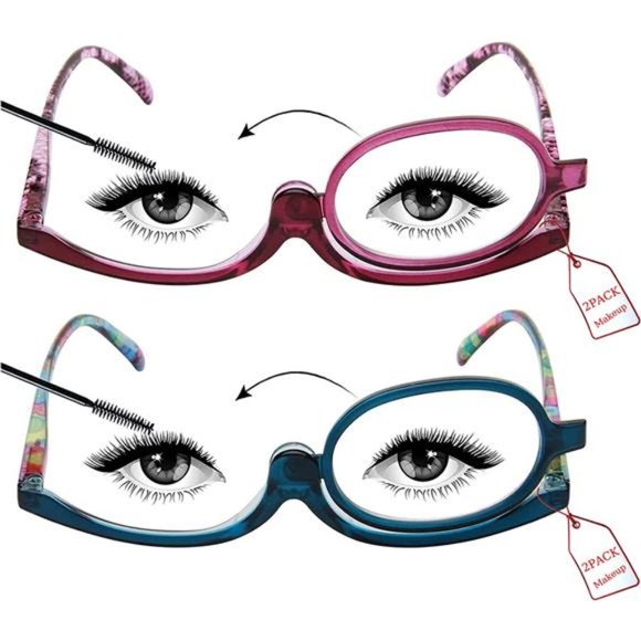 Accessories | Makeup Reading Glasses Cosmetic Readers Flip Single Lens ...